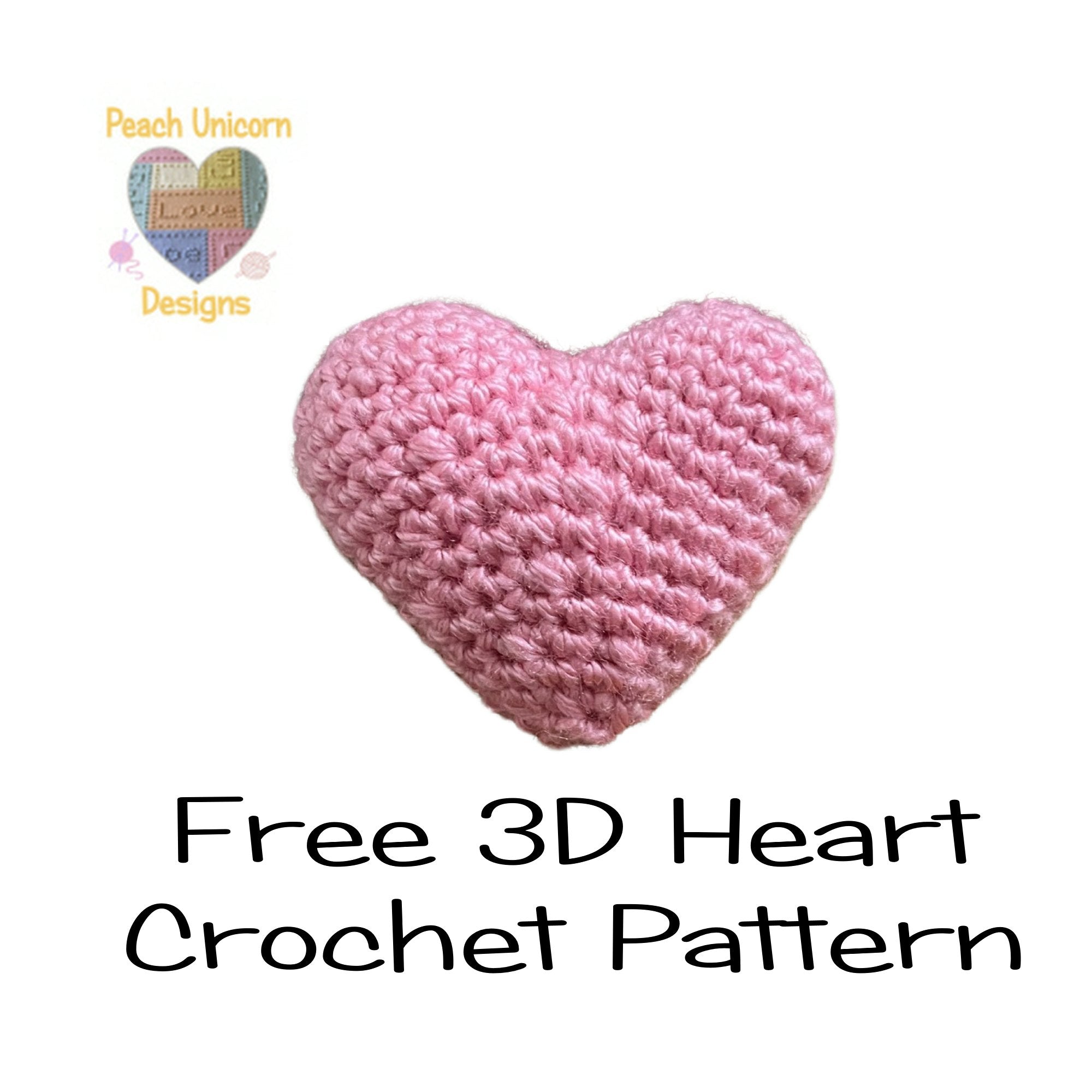 3D Heart Free Crochet Pattern
