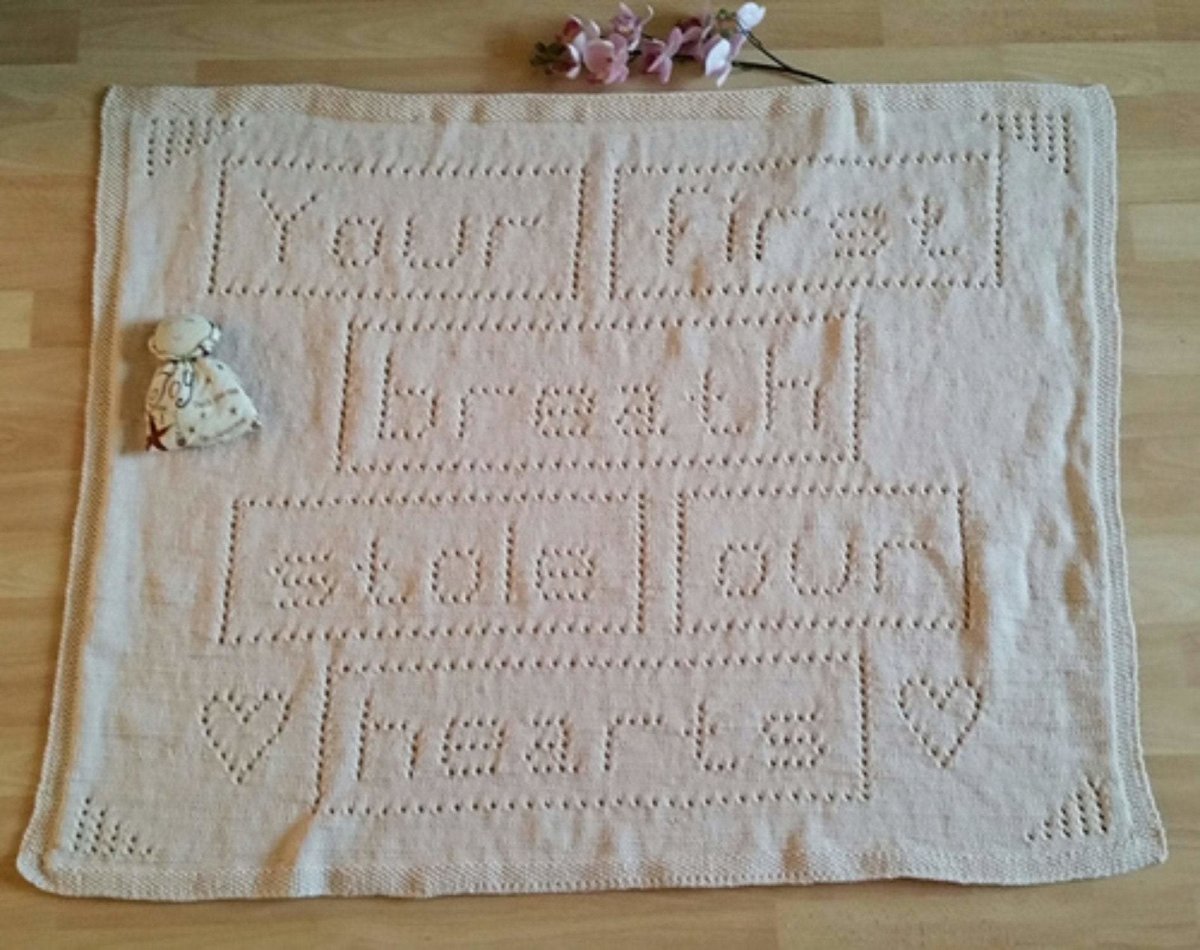 KNITTING PATTERN First Breath Baby Blanket | Peach Unicorn Designs